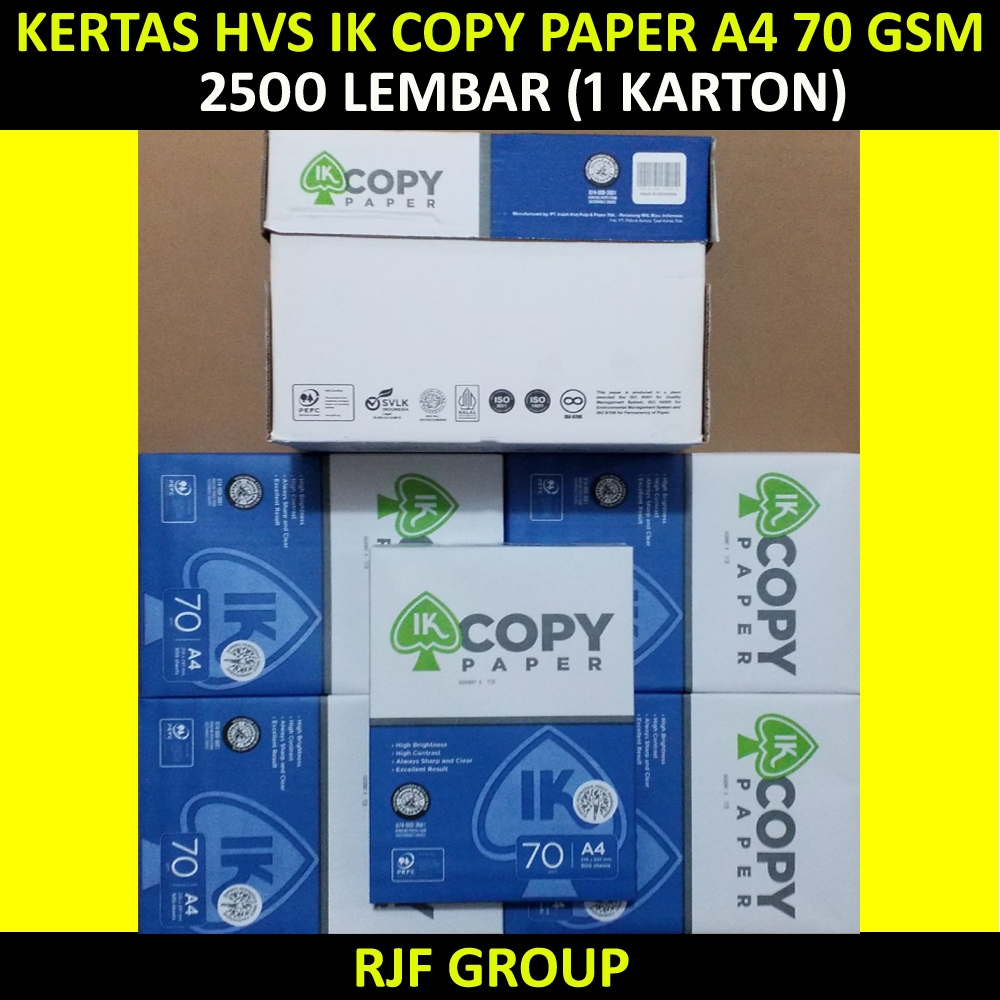Jual IK COPY PAPER A4 70 GSM 2500 LEMBAR (1 KARTON) | Shopee Indonesia