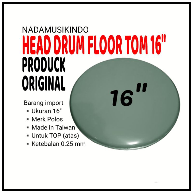 Jual HEAD DRUM KULIT DRUM UKURAN 16" FLOOR TOM MADE IN TAIWAN | Shopee ...