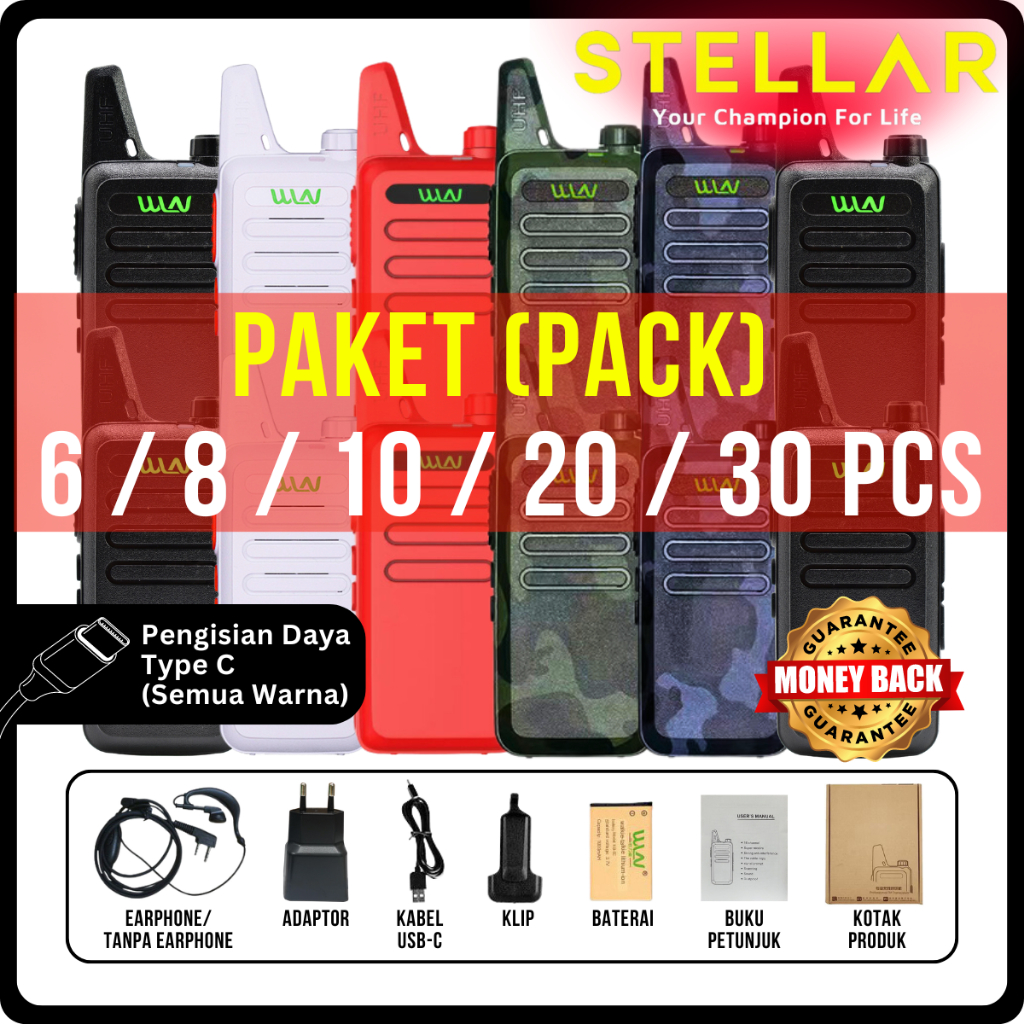Jual Paket WLN Walkie Talkie Full Set UHF KD C1 7 Hari Garansi | Two ...