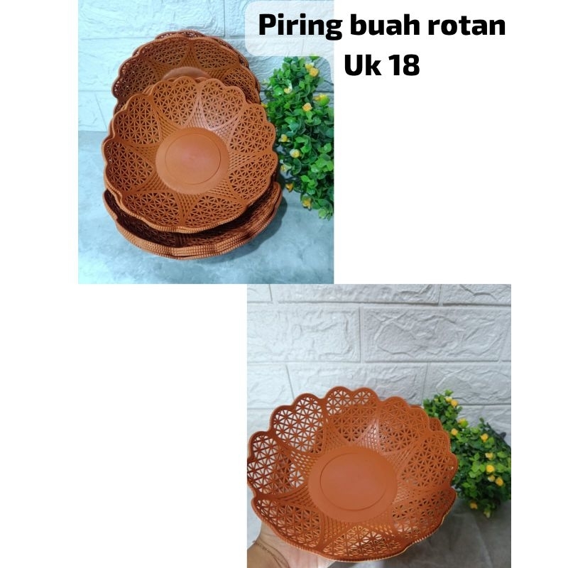 Jual (12 PCS) PIRING BUAH ROTAN UKURAN 18CM, 22CM, 26CM, 30CM / MANGKOK ...