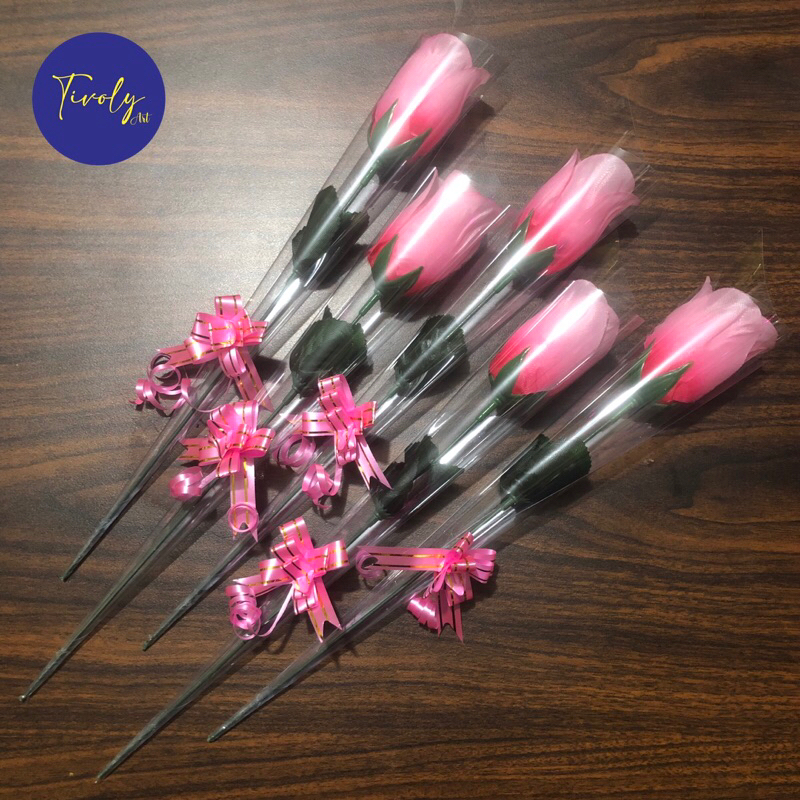 Jual Bunga Mawar 1 Tangkai SOFT PINK | Bunga Valentine | Bunga Mawar ...
