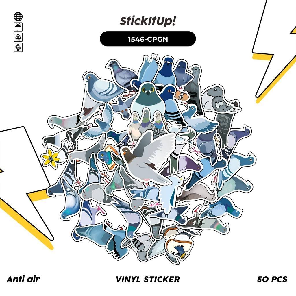 Jual COD 100 Pcs Stiker Pack Merpati Lucu Aesthetic Vynil Waterproof ...