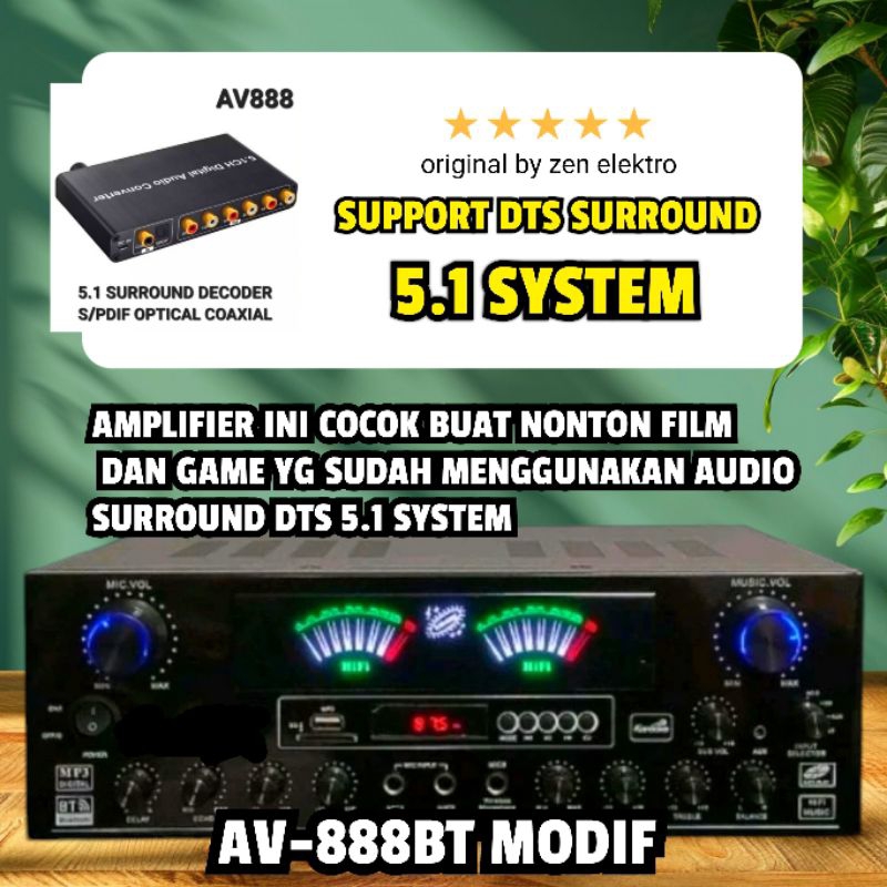 Jual AMPLIFIER AV-888BT HOME THEATRE SUPPORT DTS SURROUND 5.1 SUBWOFER | Shopee Indonesia