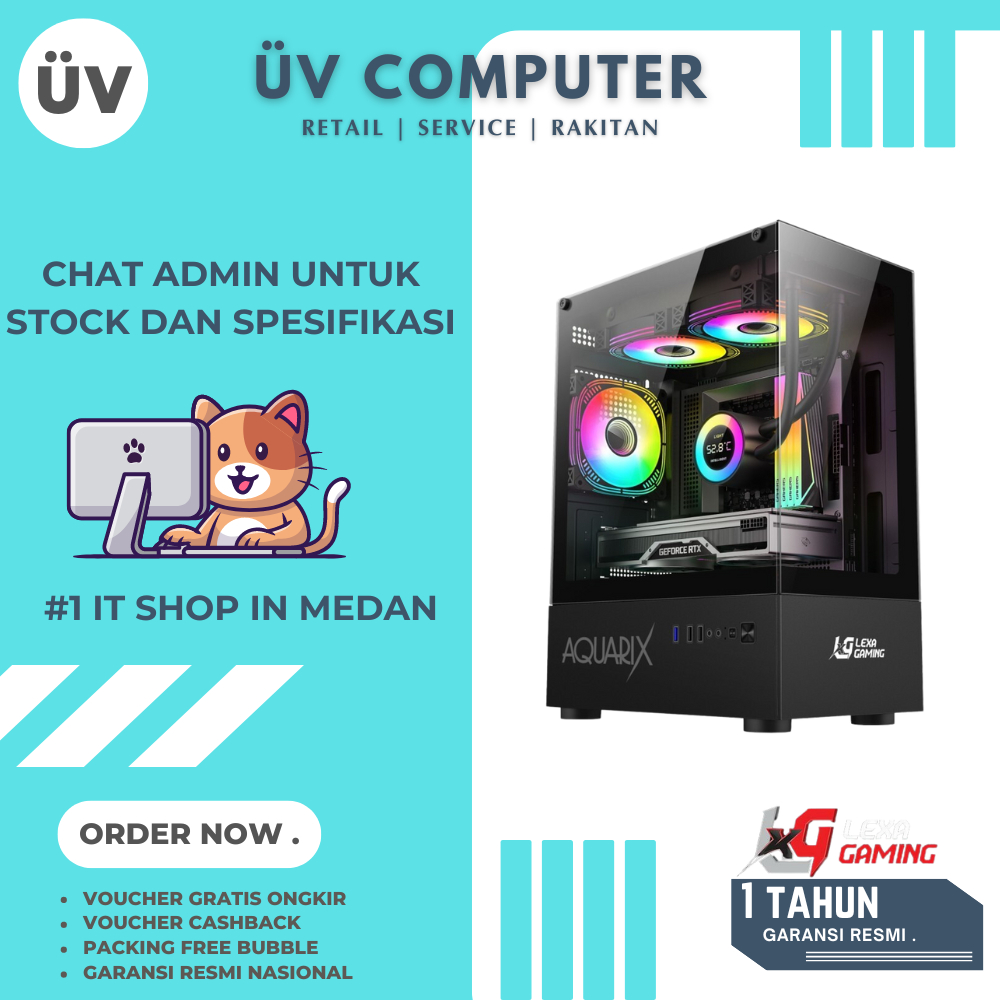 Jual Casing PC Komputer Hose Lexa Gaming Aquarix | Mid Tower | Micro M ...