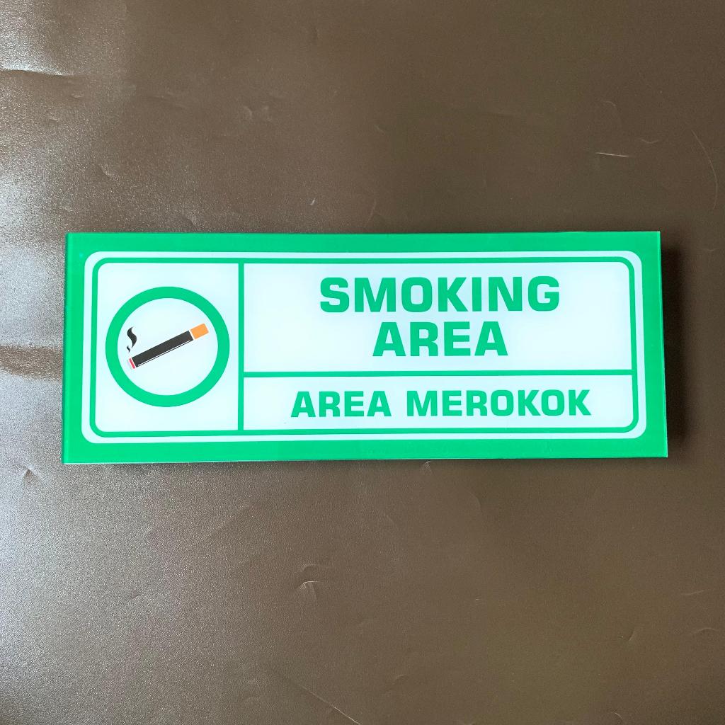 Jual Papan Akrilik Smoking Area | Akrilik Tempel Tanda Area Merokok ...