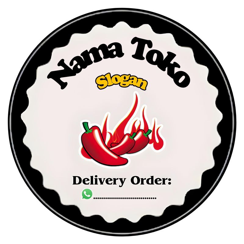 Jual STIKER PRODUK KEMASAN SEBLAK / MAKANAN BOX / SNACK PEDAS / CEMILAN ...