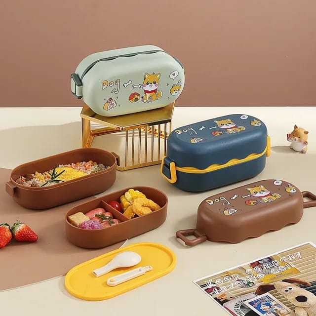 Jual LUNCH BOX BENTO GANDA KARAKTER KOTAK BEKAL ANAK LUCU 2 SUSUN FREE ...
