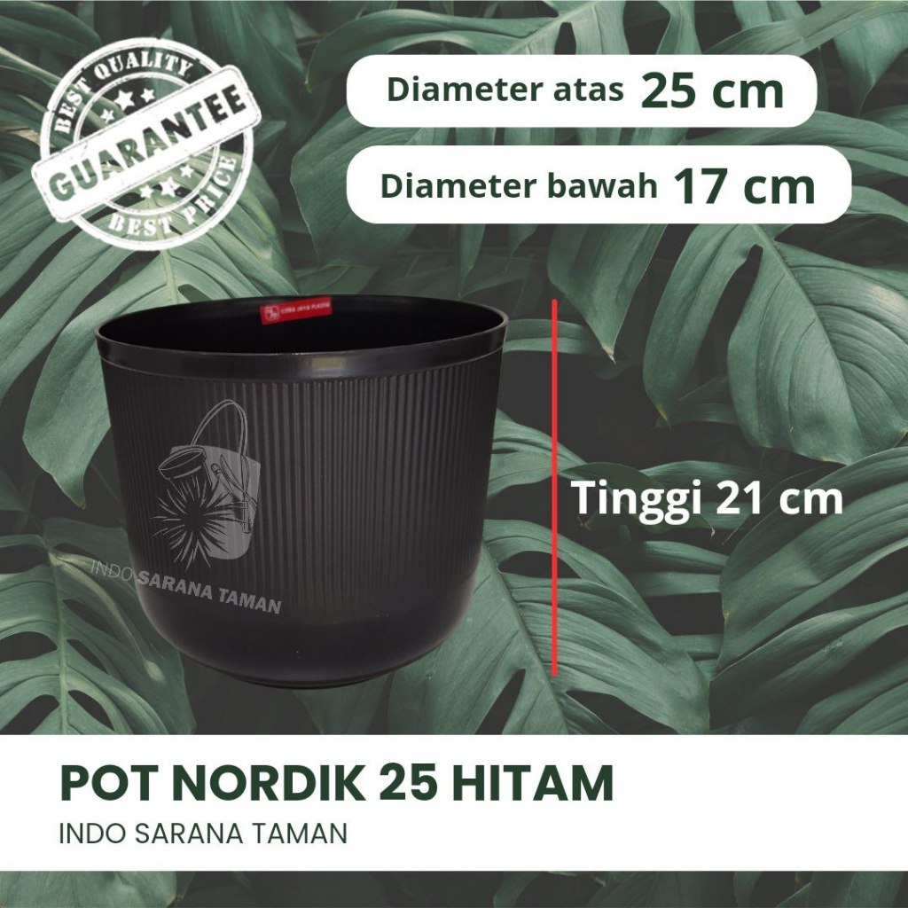 Jual POT NORDIK 25 HITAM Pot Tanaman Pot Bunga Grosir Pot Plastik ...