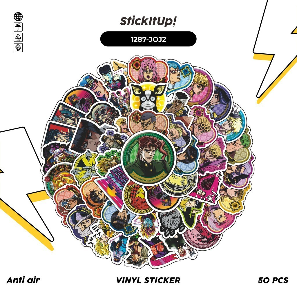 Jual COD 100 Pcs Stiker Pack Jojo's Bizarre v3 Lucu Aesthetic Vynil ...