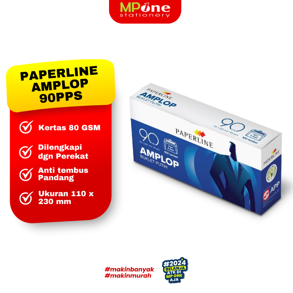Jual Amplop Paperline 90 PPS Besar / Amplop Putih Polos / Amplop Besar ...
