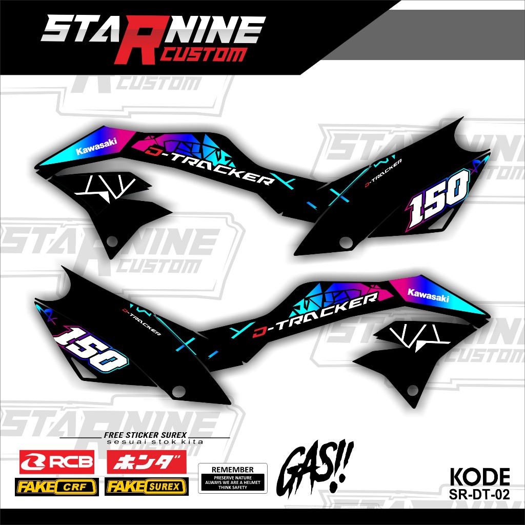 Jual striping dtracker gradasi stiker D-tracker variasi keren | Shopee ...