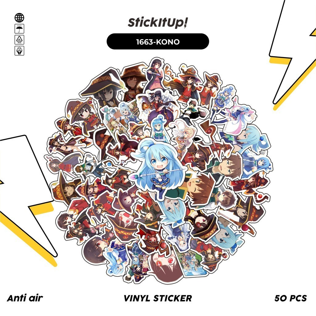 Jual COD 100 Pcs Stiker Pack KONOSUBA CHARACTER MIX Lucu Aesthetic ...