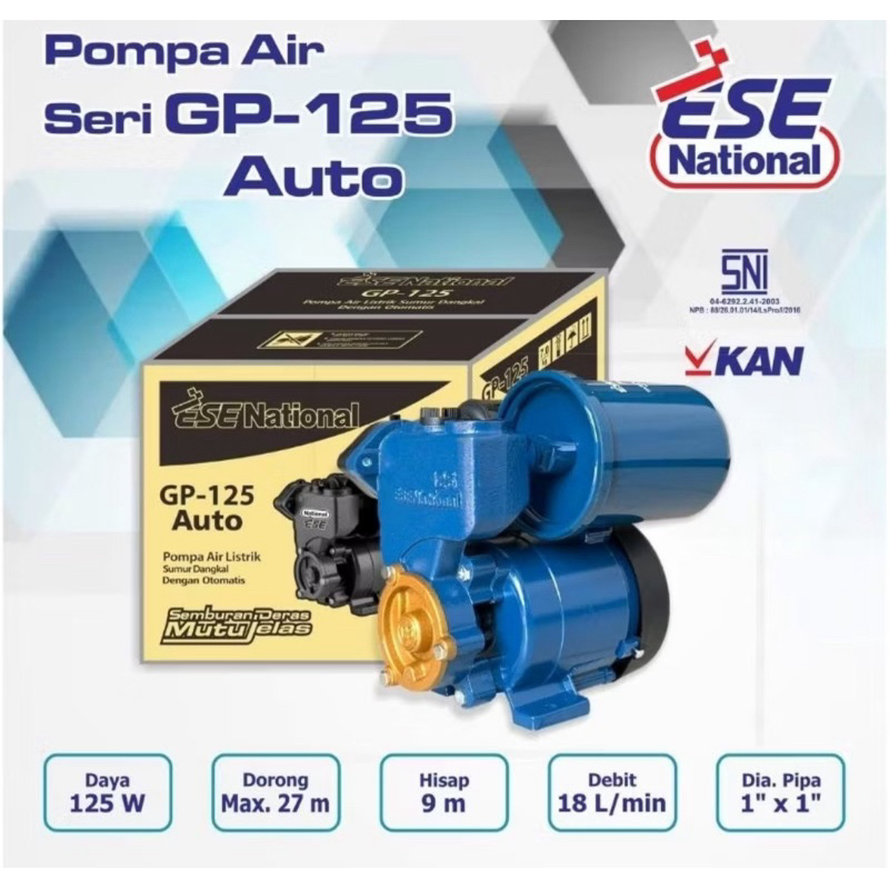 Jual POMPA AIR GP 125 AUTO ESE NATIONAL GOOD NATIONAL 125 waat | Shopee Indonesia