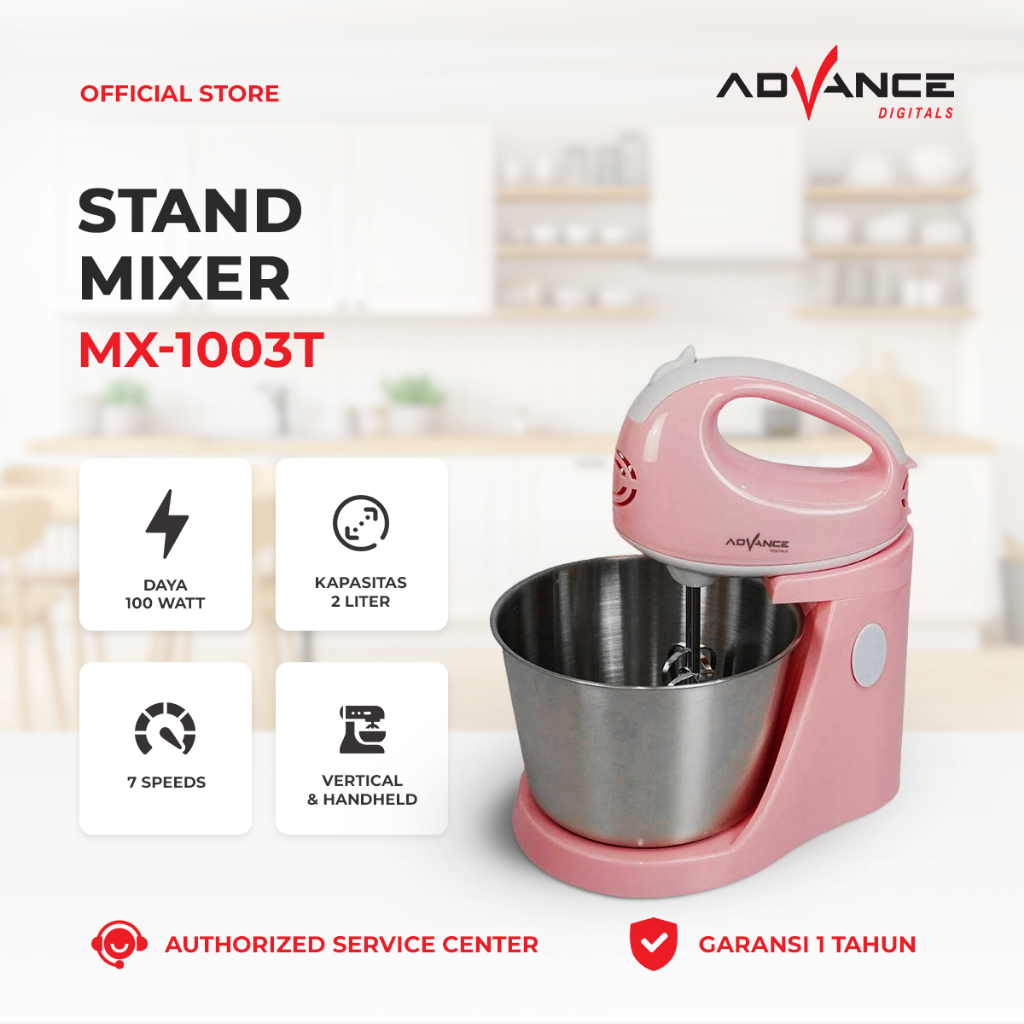Jual Advance MX1003 Stand Mixer 2In1 Mempunyai 7 Speed Kecepatan Daya ...
