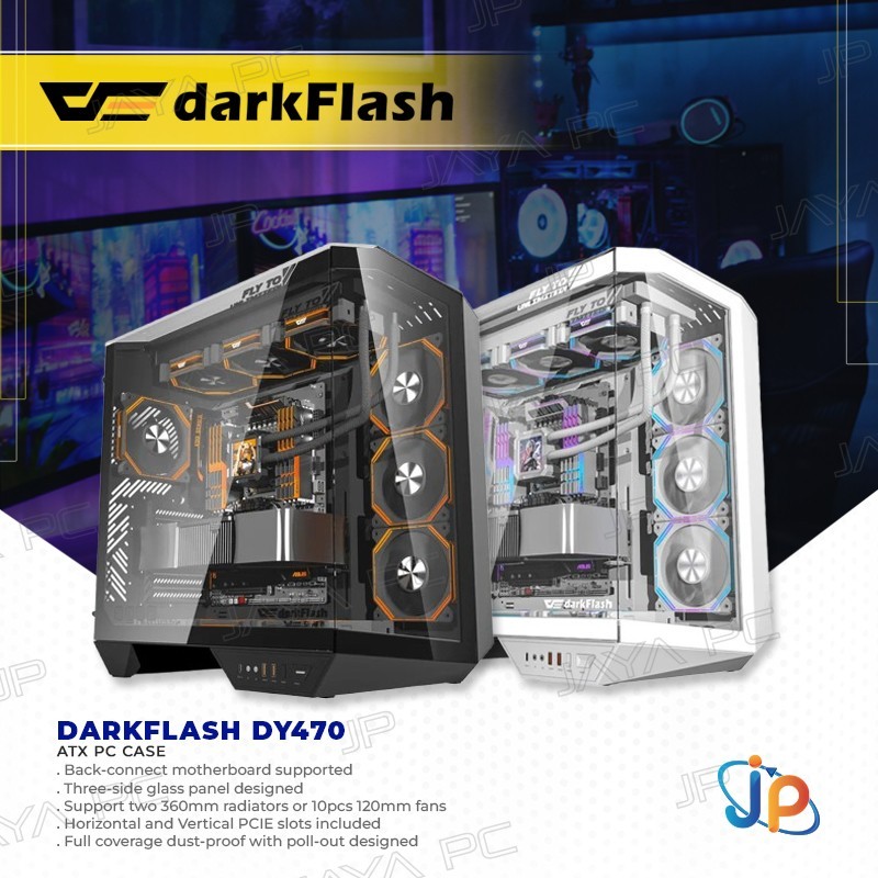 Jual darkFlash DY470 ATX PC CPU Case - Tempered Glass Casing | Shopee ...