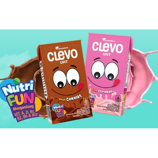Jual Clevo Susu UHT Rasa Chocolate & Strawberry 115 ml isi 40 pcs per ...