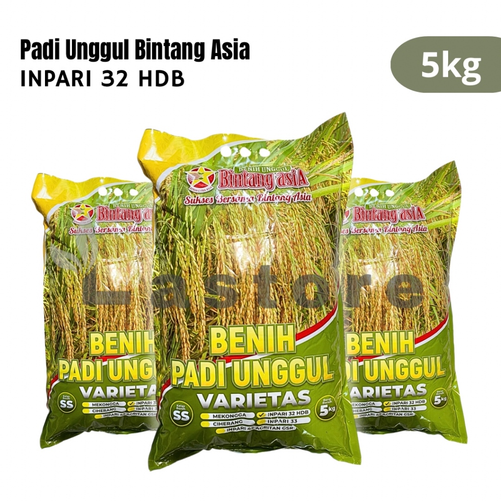 Jual Benih Padi Hibrida Super Unggul Bintang Asia Inpari 32 HDB Tahan Hawar Daun | Shopee Indonesia