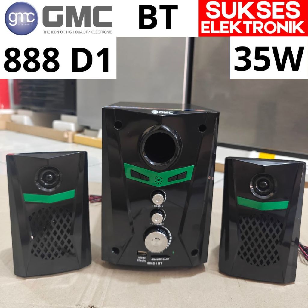 Jual SPEAKER MULTIMEDIA GMC 888 D1 BLUETOOTH SALON AKTIF MEMORY USB ...