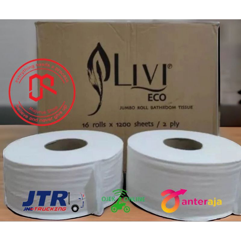 Jual [Paket 1DUS]-Livi JUMBO JRT -Eco Tissue Toilet Roll Jumbo JRT ...