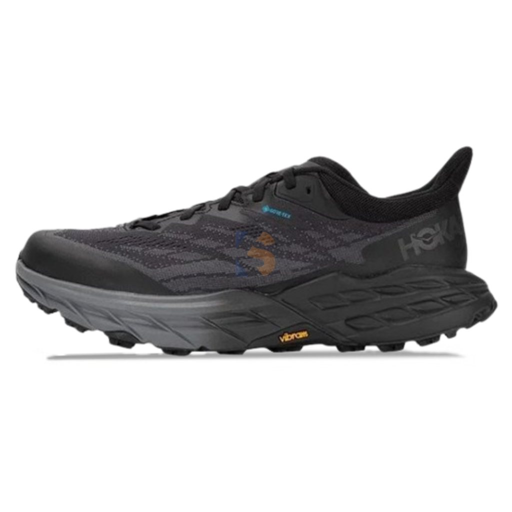 Jual Sepatu Trail Running Hoka One One Speedgoat 5 GTX Black Blue 100% ...