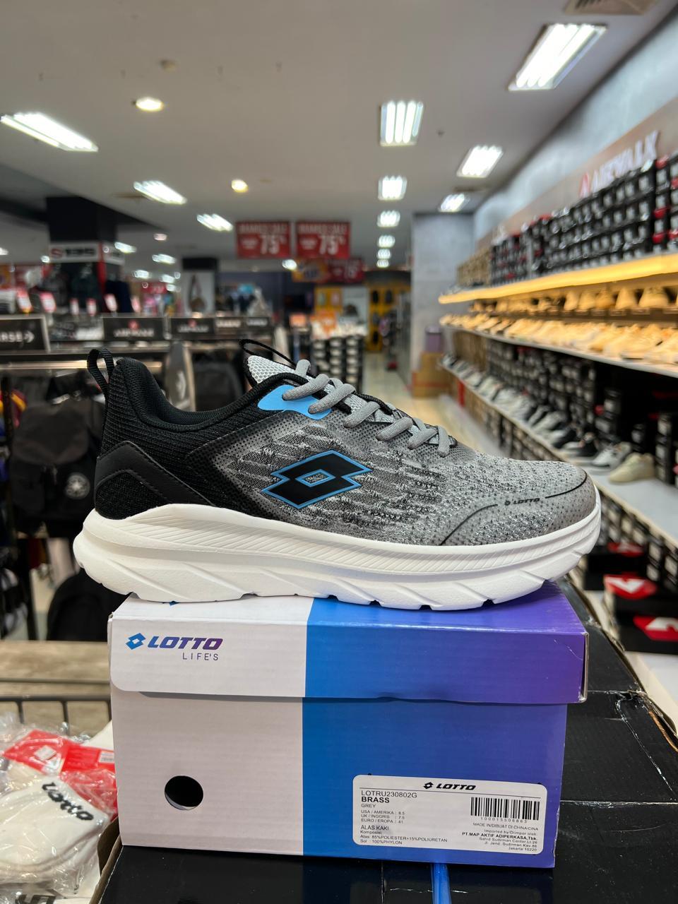 Jual Sepatu Lotto Brass Grey Running Men's Shoes Original | Shopee ...