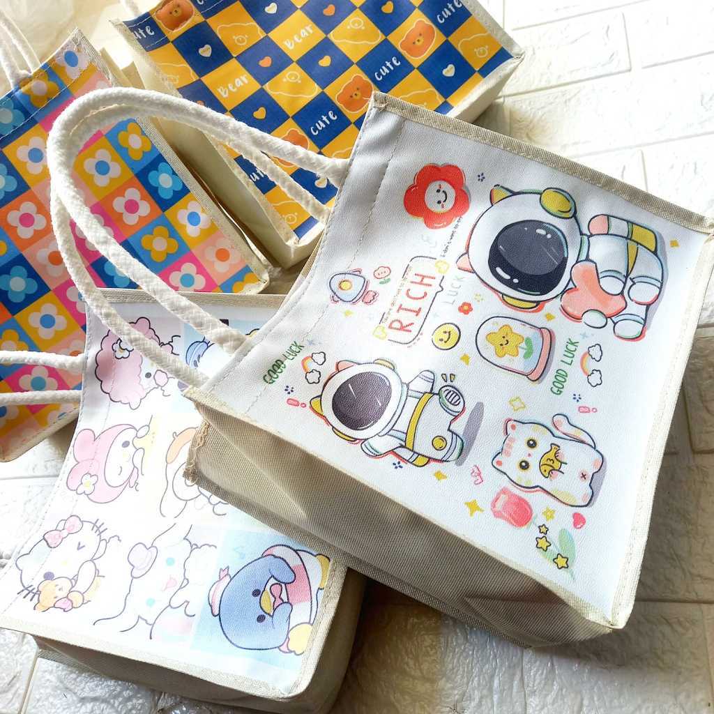 Jual Tas Tote Bag Mini Karakter Lucu Tas Mini Wanita Tali Sumbu ...