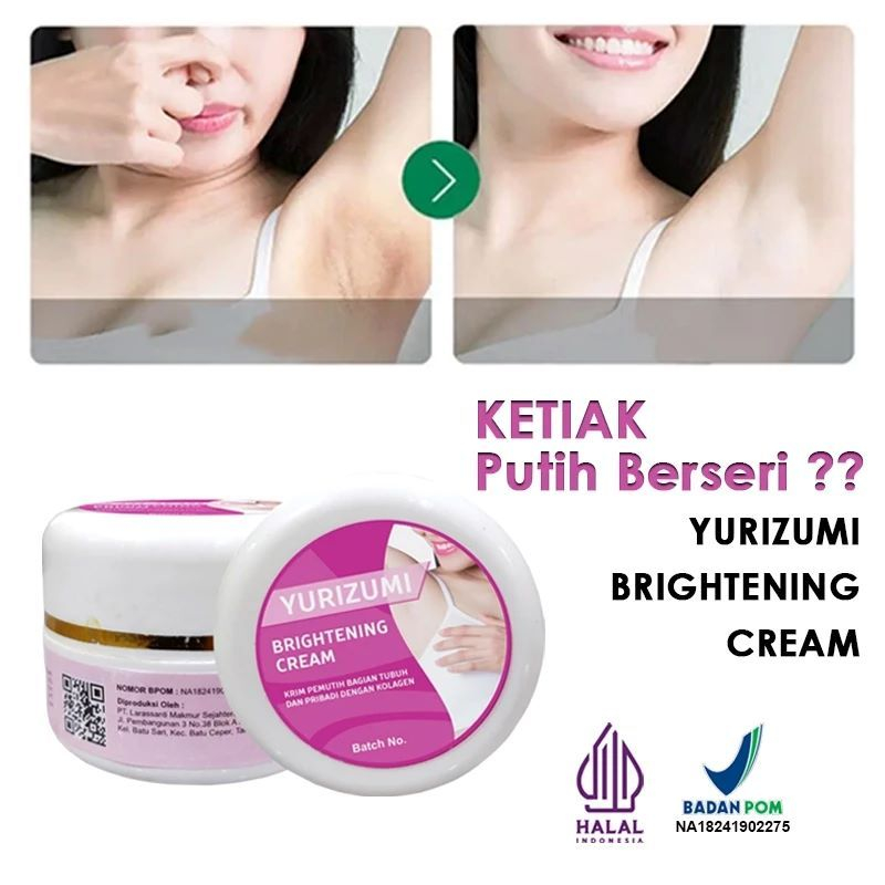 Jual [ BPOM ] Yurizumi Brightening Cream Pencerah Lipatan Hitam / Krim ...