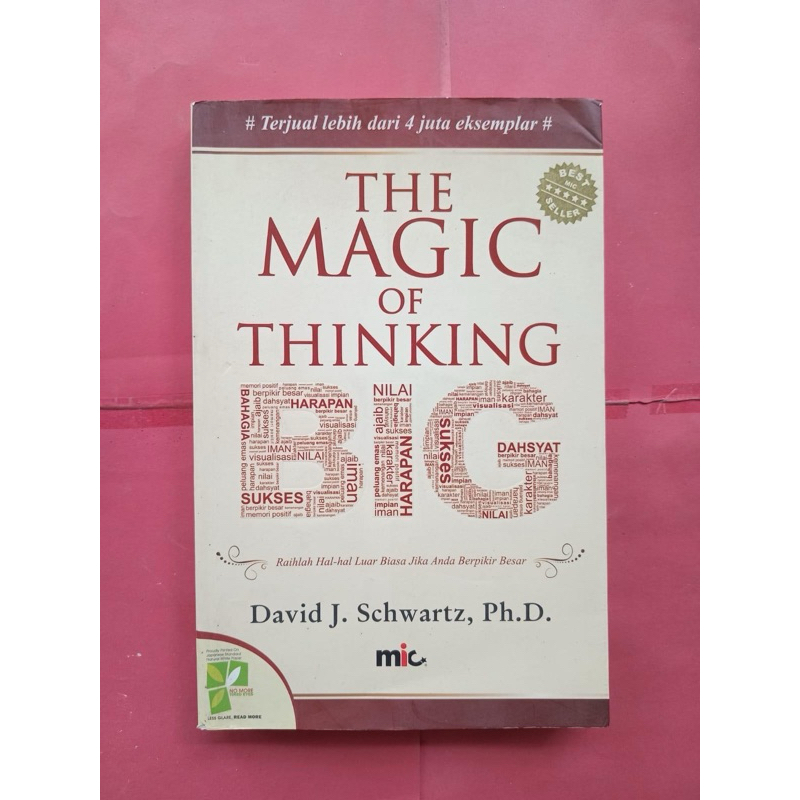 Jual ORIGINAL BUKU THE MAGIC OF THINKING BIG DAVID J SCHWARTZ | Shopee Indonesia