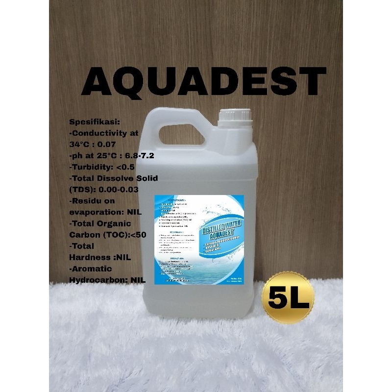 Jual Aquadest aquades / Distilled water / air suling ukuran 5 liter ...