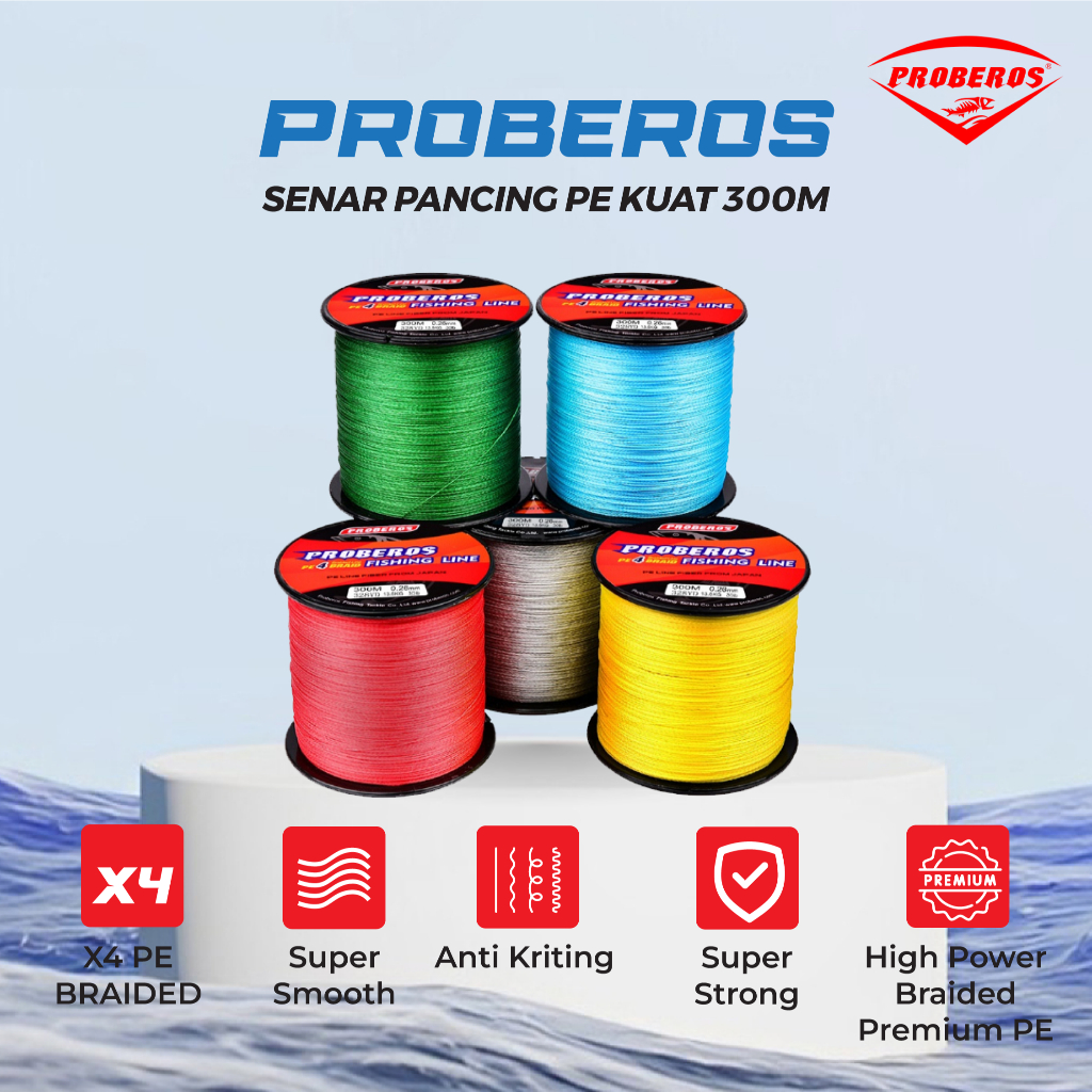 Jual PROBEROS Senar Pancing PE kuat 300m 6LB-100LB SP005 Pt.2 | Shopee ...