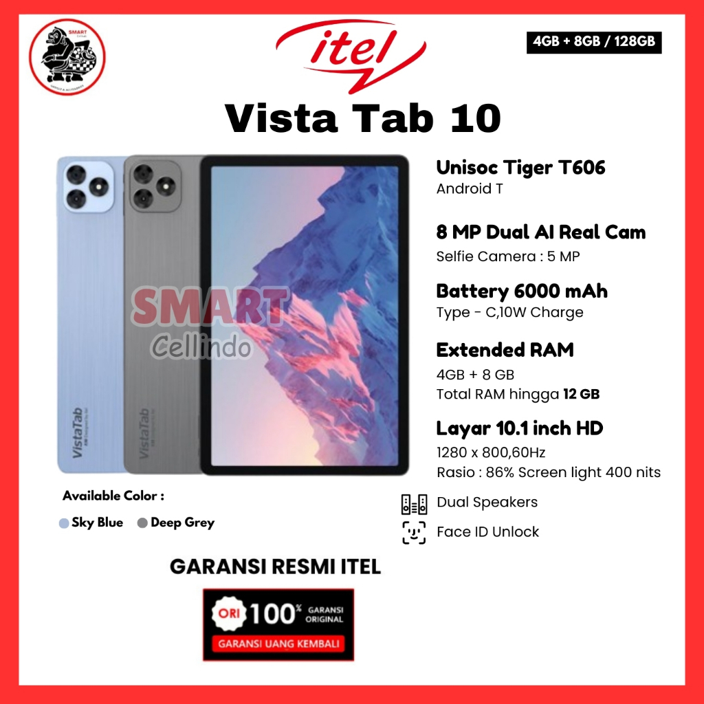 Jual ITEL VISTA TAB 10 4/128GB, PAD 2 4/128GB, PAD 1 4/128GB (GARANSI ...