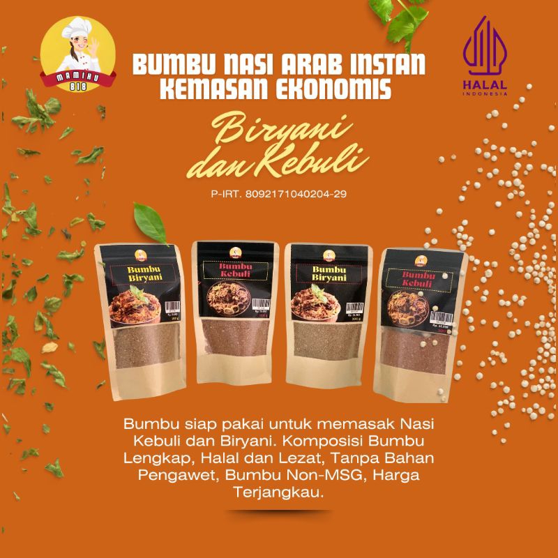 Jual MAMIKU SNACK - BUMBU INSTAN NASI ARAB KEBULI DAN BIRYANI / BUMBU ...