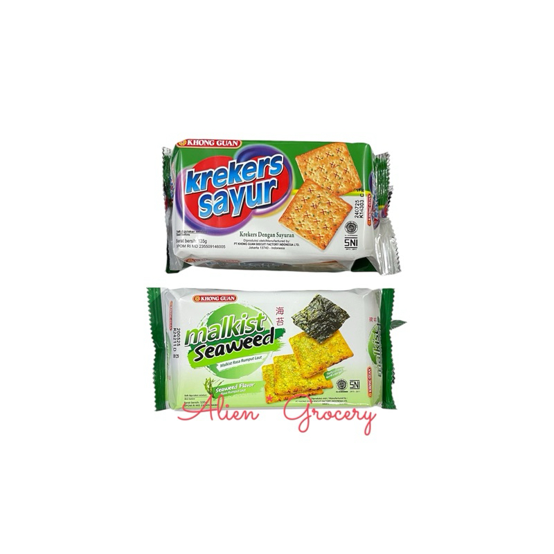 Jual Khongguan Khong Guan Malkist Crackers Seaweed Sayur Vegetables ...