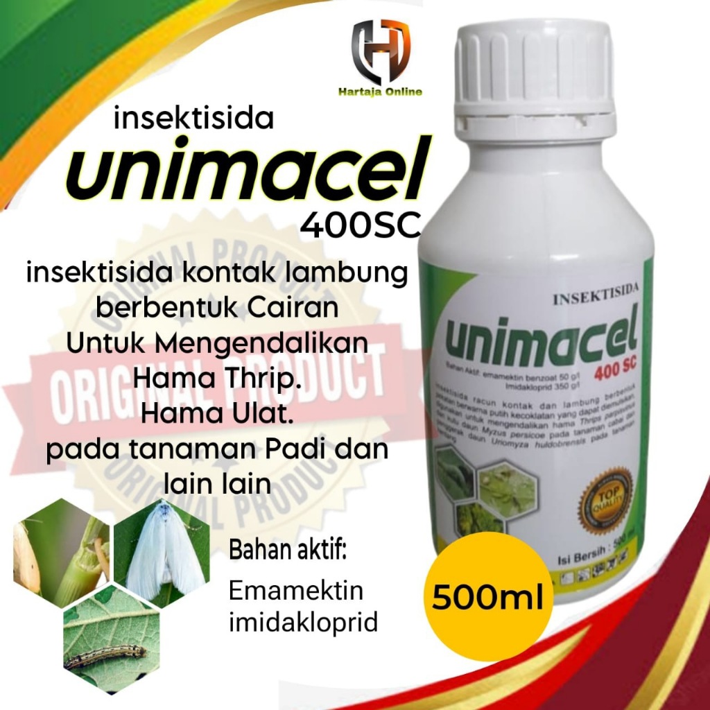 Jual insektisida Unimacel 500ml Promo Obat Hama Ampuh/emamektin/tani ...