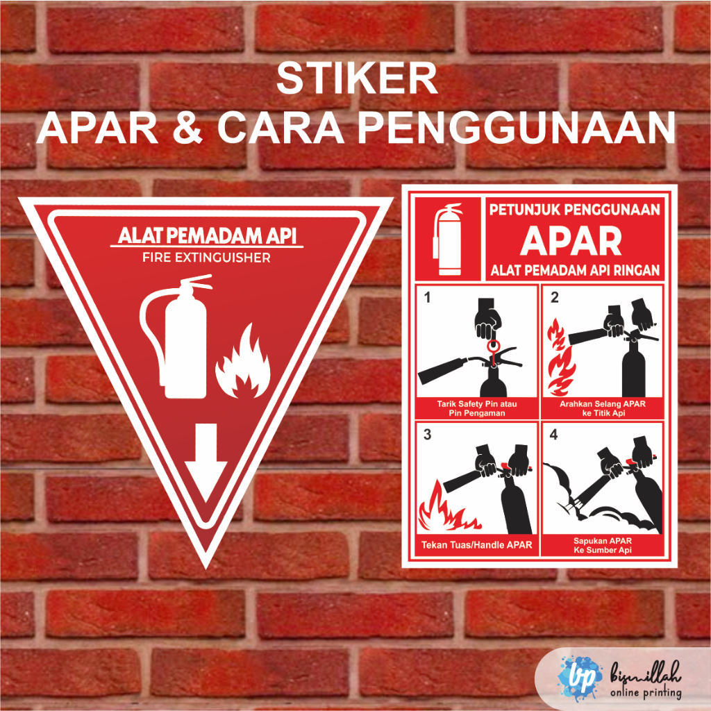 Jual Stiker APAR dan Cara penggunaan APAR | Shopee Indonesia