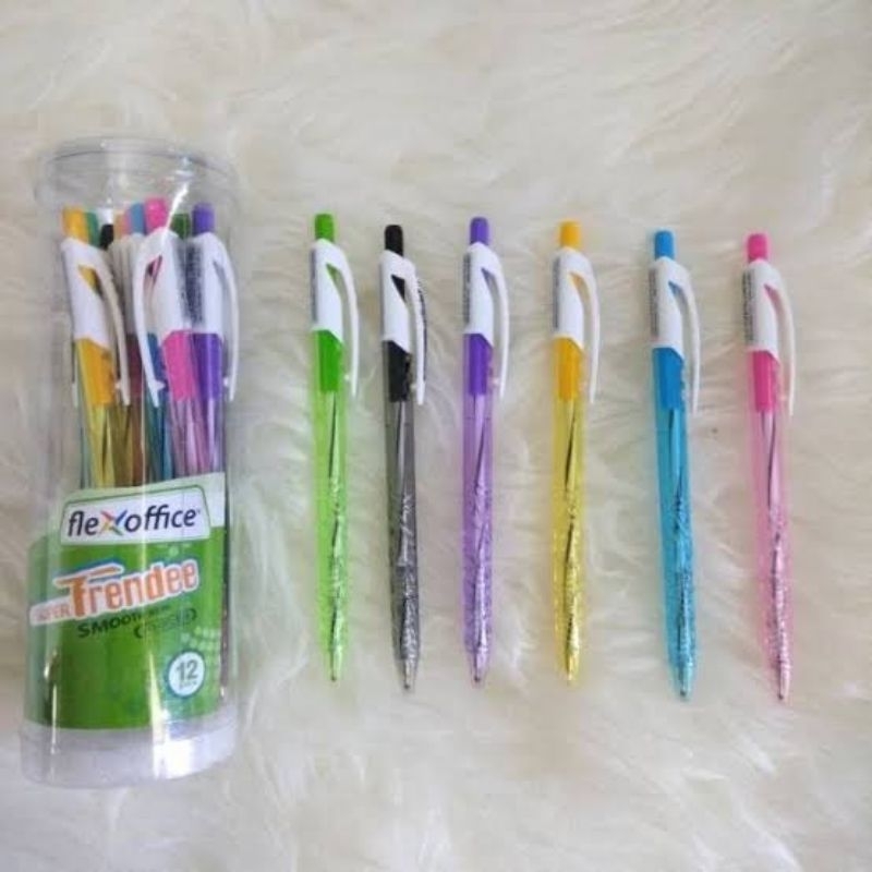 Jual Pulpen Trendee Flex Office 0.6mm Isi 12 Pcs | Smooth Ink Pen ...