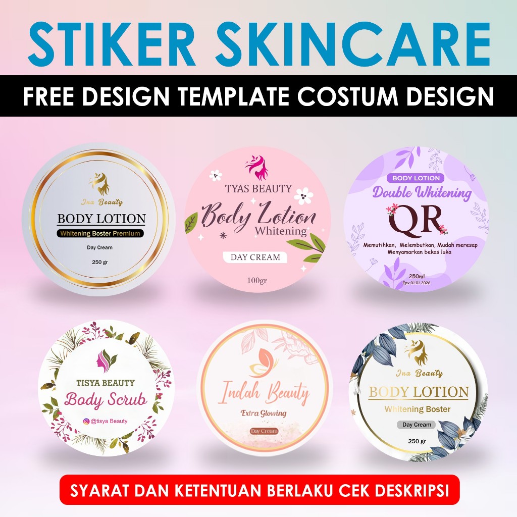 Jual Stiker Label HB Sticker Lotion Stiker Lulur Kecantikan Gratis ...