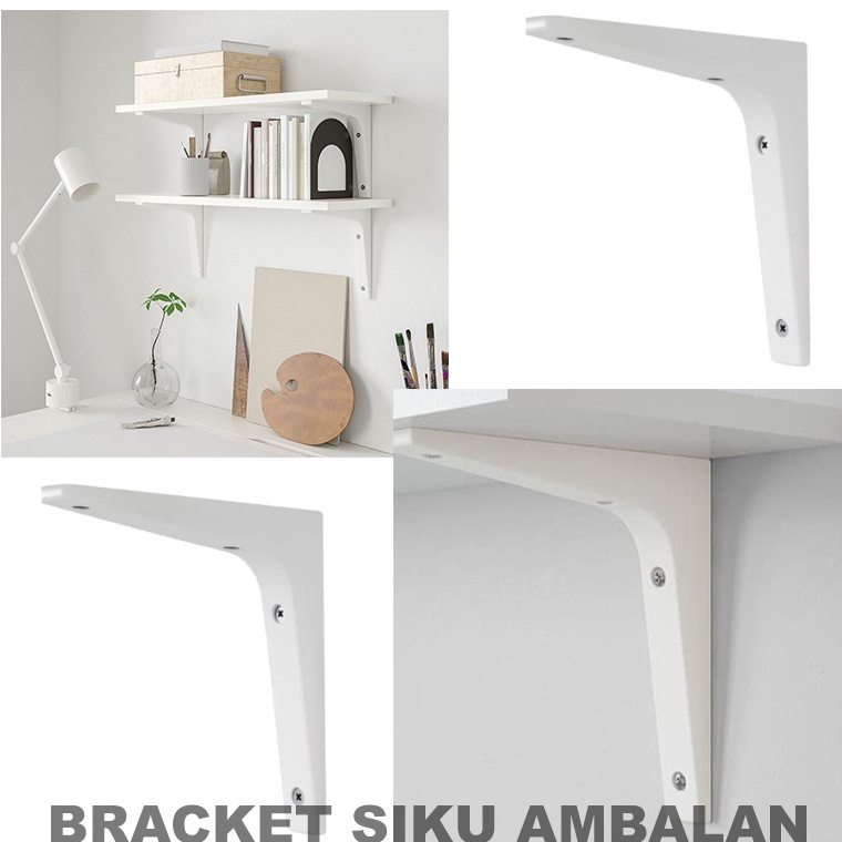 Jual Braket Siku Dinding Untuk Papan Rak Kayu Penyangga Rak Dinding ...