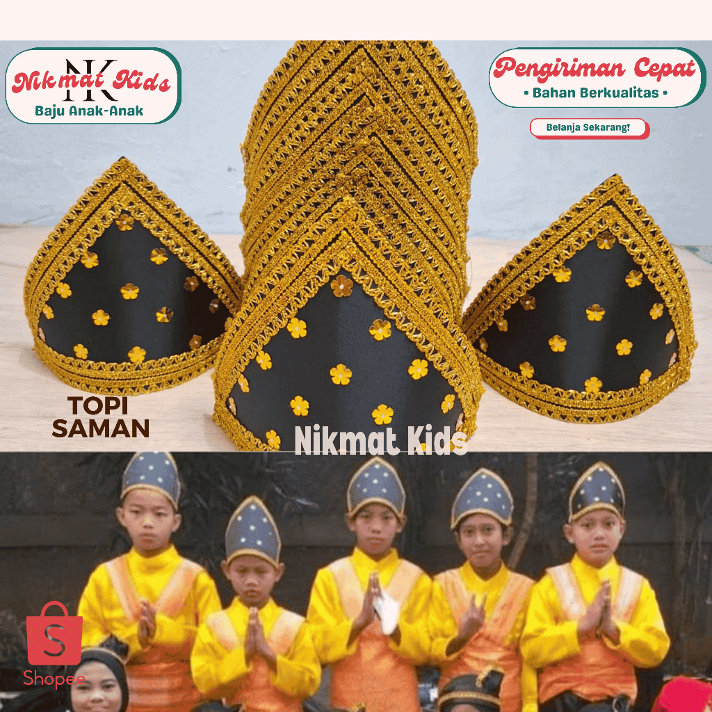 Jual Topi saman laki laki asesoris kepala adat aceh topi aceh tari ...