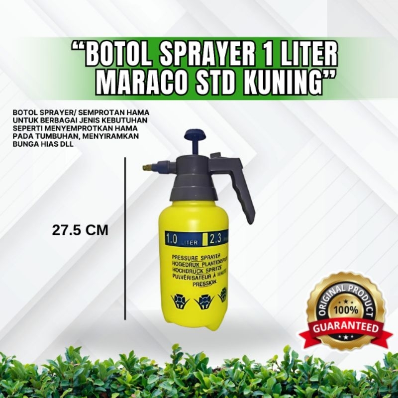 Jual BOTOL 1L MARACO STD KUNING ( BOTOL SPRAYER 1 LITER ) | Shopee ...