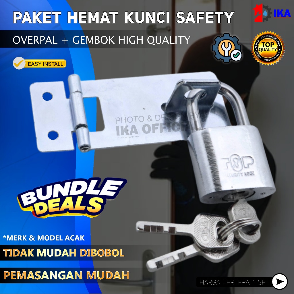 Jual Paket gembok nekel 30mm + cantolan gembok 4inch | Shopee Indonesia