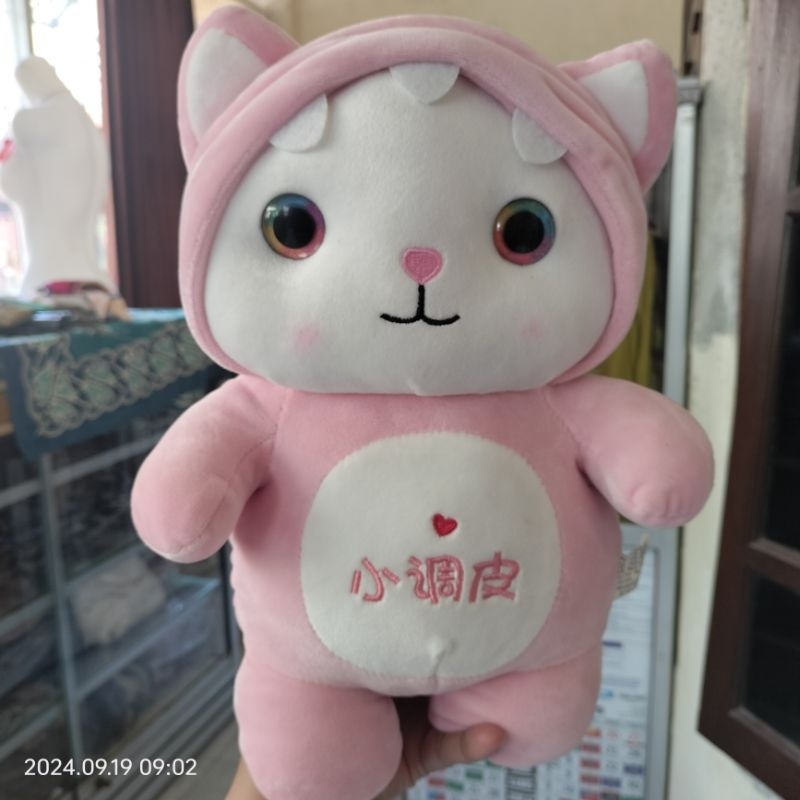 Jual BONEKA KUCING KOSTUM BAHAN LEMBUT MINISO | Shopee Indonesia