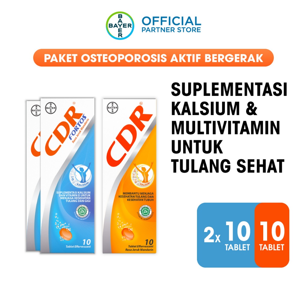 Jual Paket Osteoporosis Aktif Bergerak - CDR Fortos 10 Tablet x 2 Unit ...