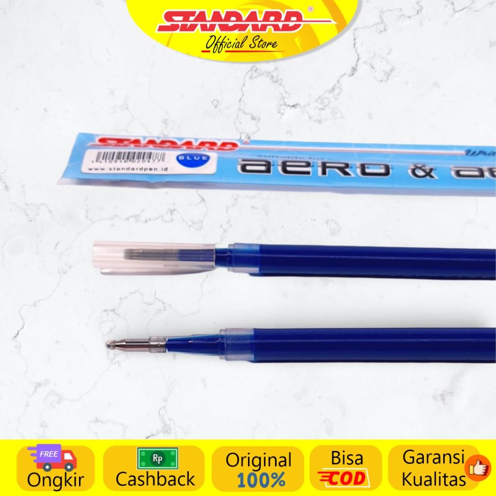 Jual Standard - Refill Pulpen Aero 0.5 Gel / 3 Set ( Isi Pulpen / Pena ...