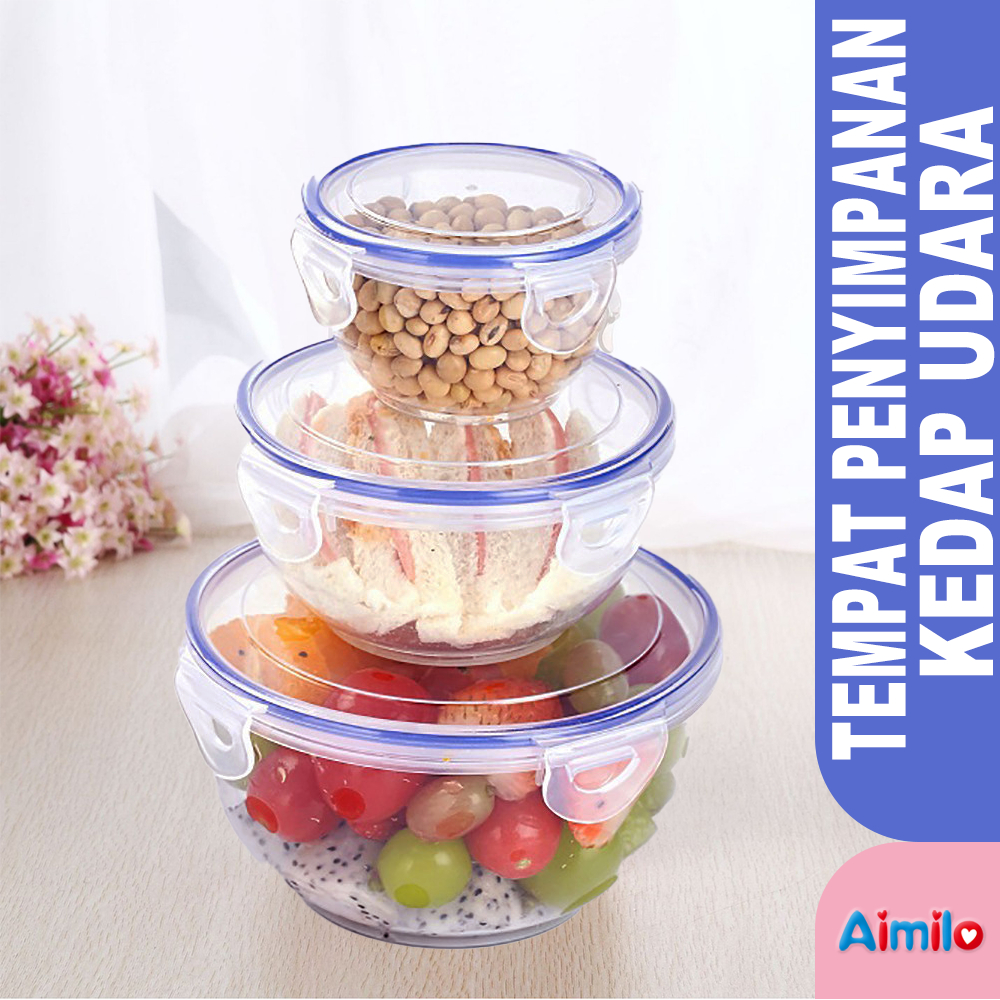 Jual Tempat Penyimpanan Makanan Kedap Udara Serbaguna - Paket 3 Pcs ...