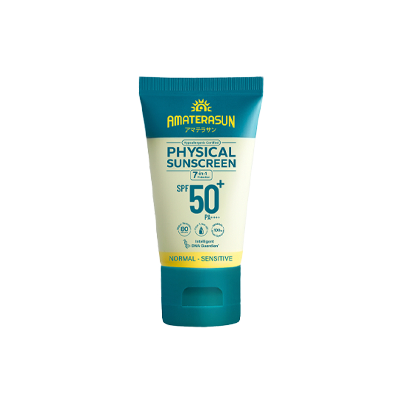 Jual AMATERASUN [REAL SPF Certified] Physical Sunscreen SPF 50+ PA++++ | Shopee Indonesia