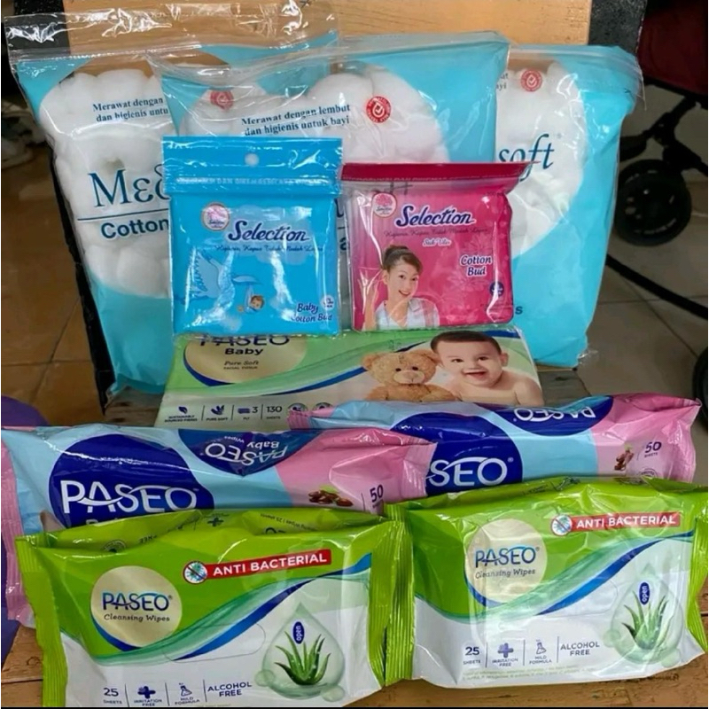 Jual PAKET LAHIRAN PREMIUM (10 PCS) Medisoft Paseo Pure soft Cotton ...