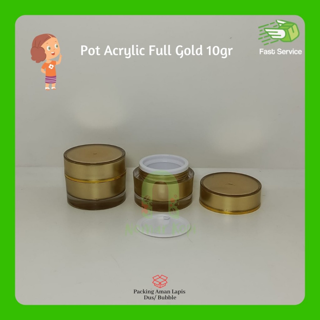 Jual Pot Acrylic Pearl List Gold POT MEWAH 10gr | Shopee Indonesia