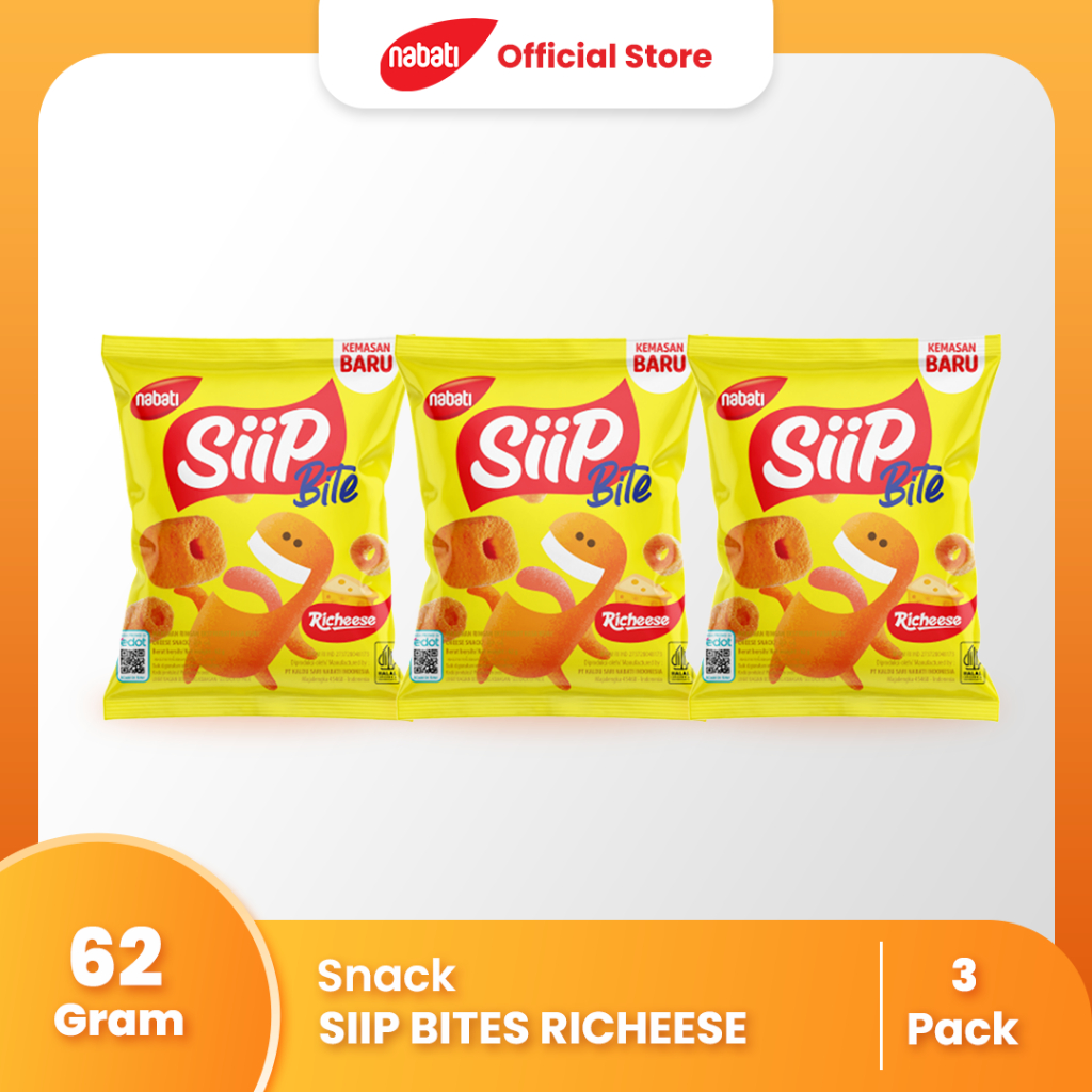 Jual [Bundle Pack Isi 3] SIIP Bites Richeese 62g | Shopee Indonesia
