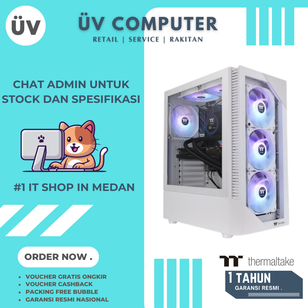 Jual Casing Gaming PC Komputer Thermaltake View 200 TG ARGB | Mid Tower ...